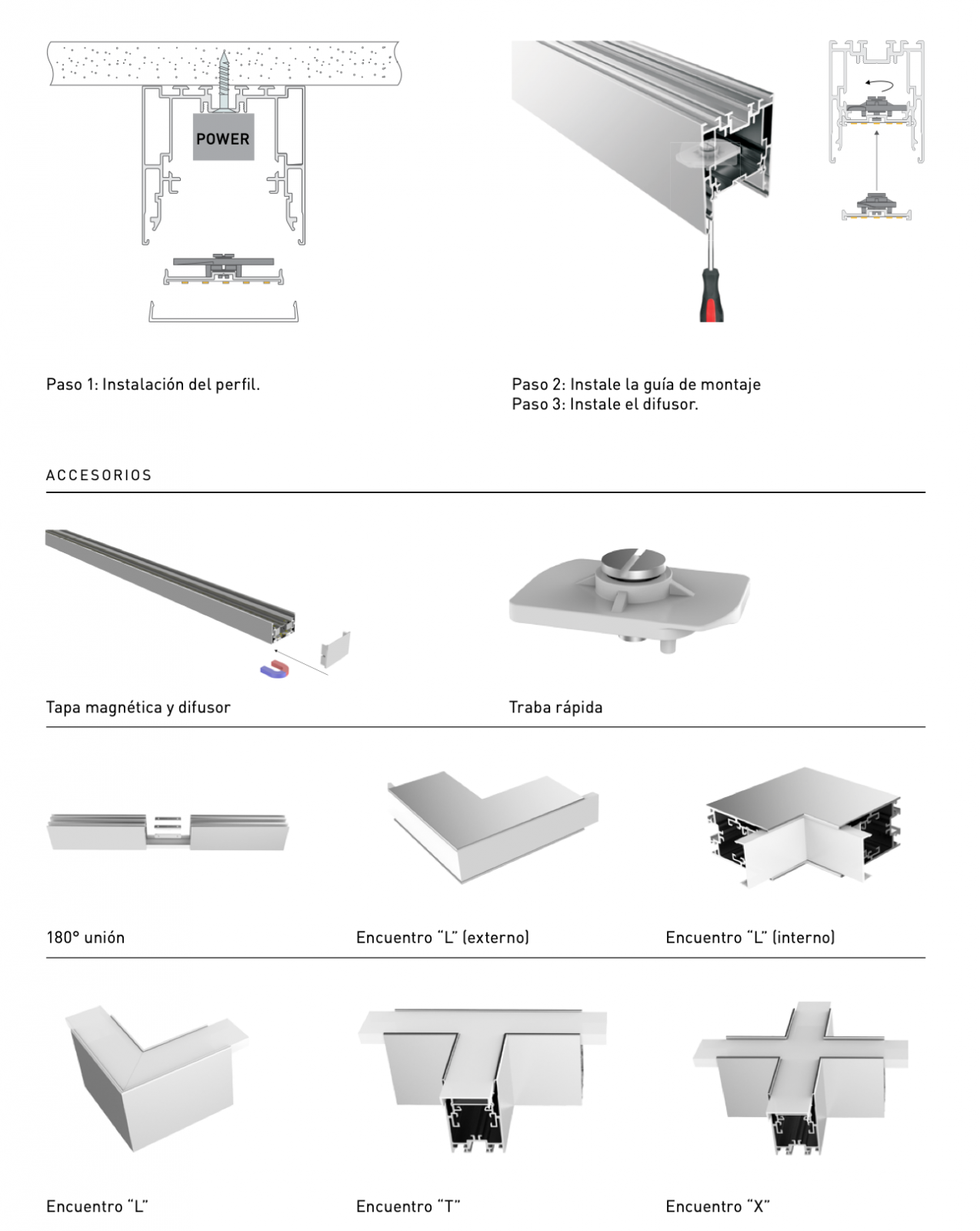 Luminaria led lineal de aplicar Linear (varios tamaños) - Boutique de Luz