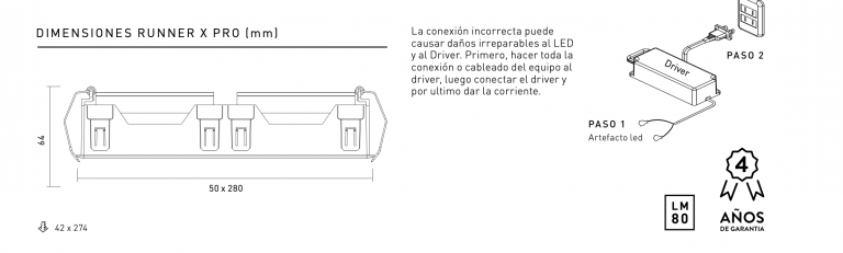 Luminaria led de empotrar Runner X Pro (20W) - Boutique de Luz